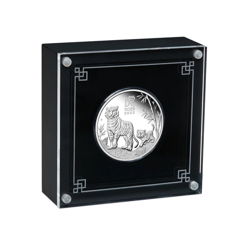 Perth Mint – 2022 YOT Tiger 1/2oz Silver Coloured Coin – Coin Smith