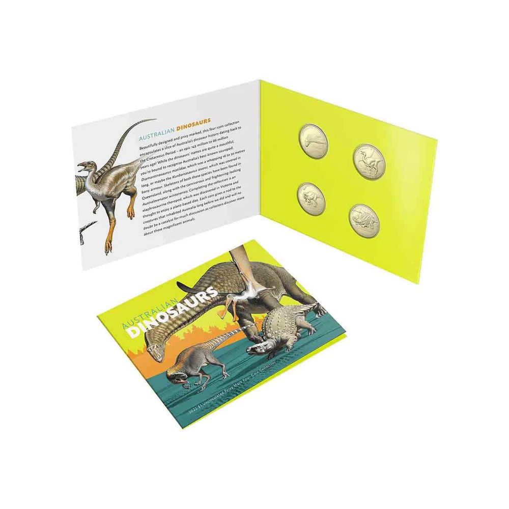 RAM – 2022 Australian Dinosaurs 4x $1 Coin Uncirculated Set – Coin Smith